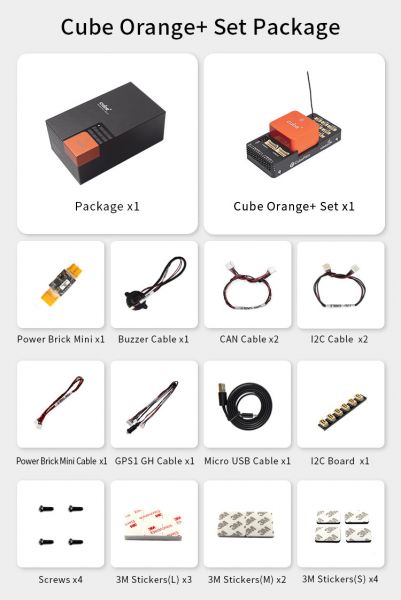The Cube Orange + (IMU V8) Standard Set mit ADS-B Carrier Board | FC Pixhawk (Ardupilot / PX4 ...