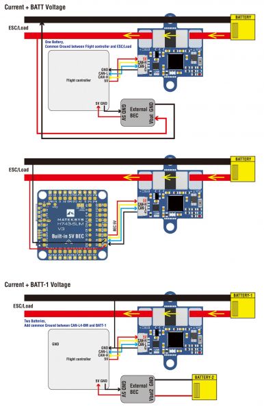 Matek AP_PERIPH CAN Power Monitor für Ardupilot AP Periph - CAN-L4-BM ...